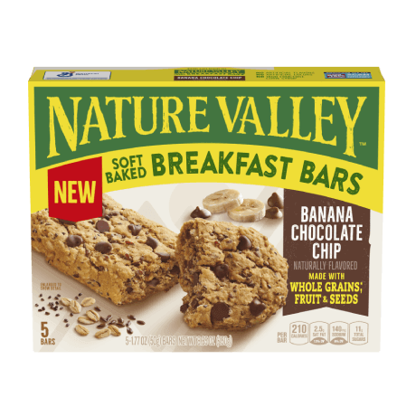 Banana Chocolate Chip Soft Baked Breakfast Bars | Nature Valley